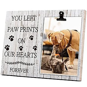 KINGNOW Pet Picture Frame Cat or Dog Frame 4x6 Memorial Pet Loss Picture Frame