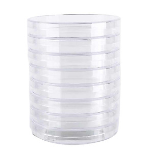 generic 10 PCS Plastic Petri Dishes with Lid, Plastic Lab Petri Plate Dish for Lab Analysis Lab School Supplies 90x15mm 55x15mm(55mm), AM15SD07JCAUS*10