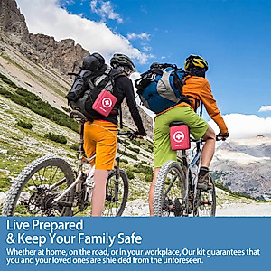 Besst Survivor Upgrade First Aid Kit -Premium Labelled Compartments Molle System Trauma Kits -Emergency Medical Kits for Car, Home, Hiking, Camping and Outdoor Emergencies -221 Pieces Set