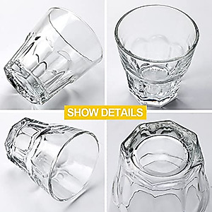 Rock Bar Stackable Beverage Glasses – Set Of 8 Dishwasher Safe Drinking Glasses For Soda, Juice, Milk, Coke, Beer, Spirits – 5oz Durable Tempered Glass Water Tumblers For Daily Use