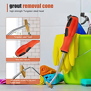 Caulking Tool Kit, Stainless Steel Caulk Remover Caulking Tool Set with Cut Resistant Gloves, Scraper, Silicone Caulking Tools, 4 in 1 Caulking Finishing Tool for Bathroom Kitchen Living Room