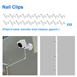 2Pack 20FT Power Extension Cable with Wall Adapter Compatible with Wyze Cam v3/v4/OG/v3 Pro, Wyze Cam Pan, Yi Camera,NestCam Indoor,SimpliSafe,USB Charging cable