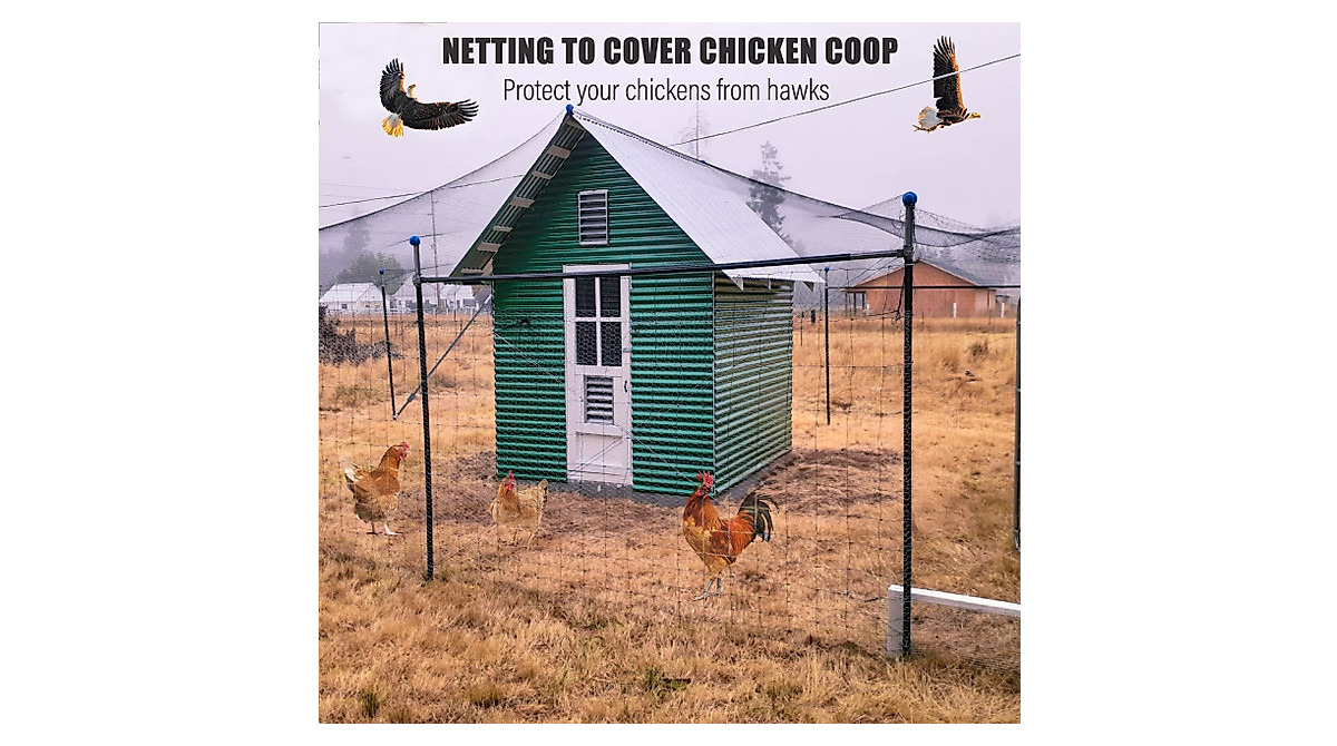 Bird Netting for Chicken Coop & Garden - Heavy Duty 50x50ft