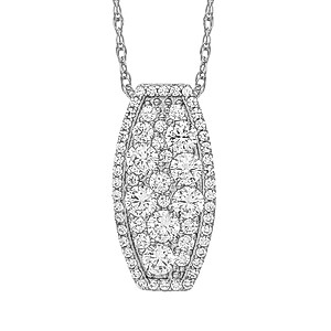 IceCarats 925 Sterling Silver Cubic Zirconia CZ Slide Necklace Charm Pendant Only