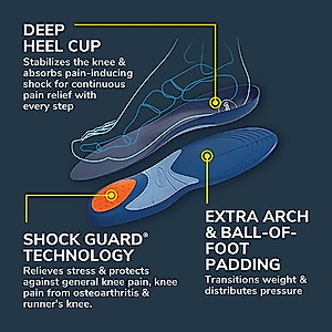 Dr. Scholl's Knee Pain Orthotics for Men Shoe Size 8-14
