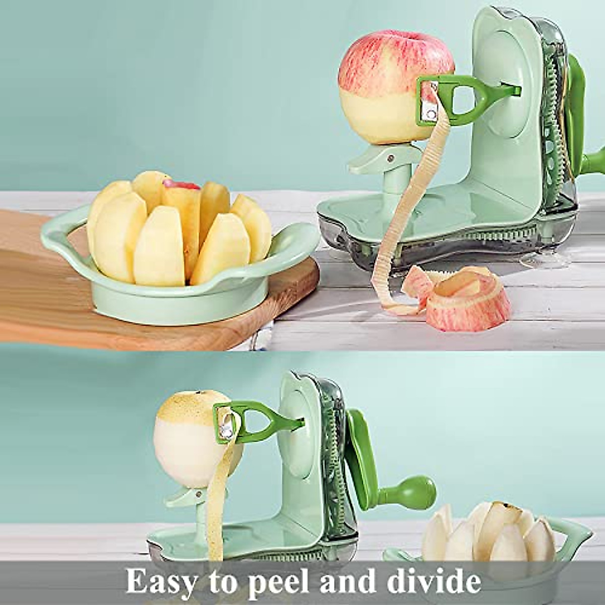 TIKBABA Apple Peeler,Corer Remover and Divider,Semi-automatic Peeler for Potato,Pear