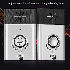 Door, Djustable Speaker Door Bell Alarm, Voice 2-Way Intercom for Home Security Door, Office