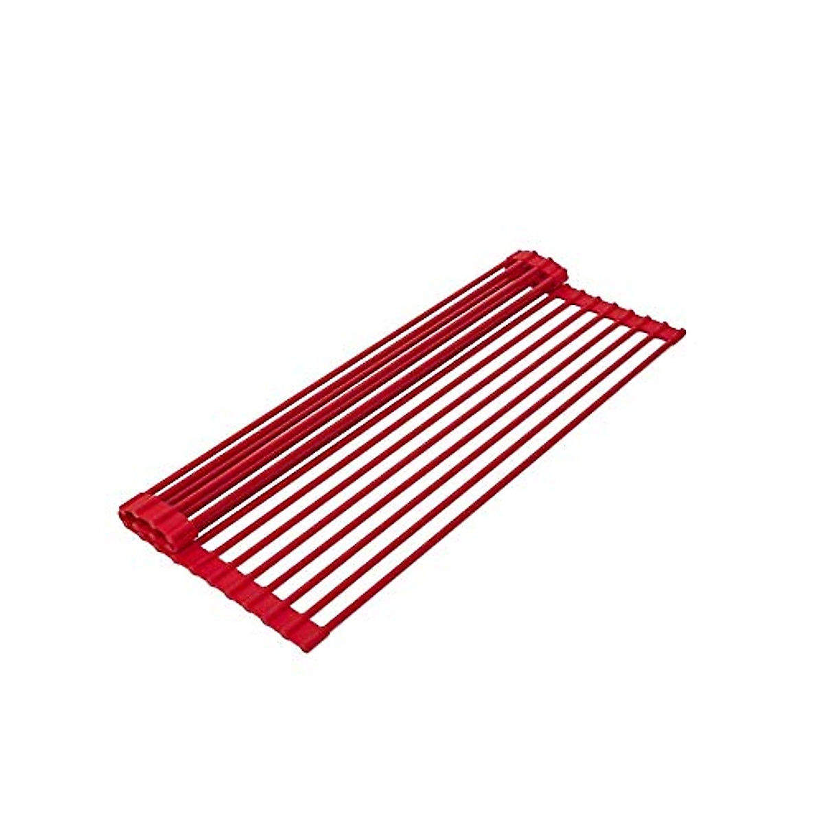 True & Tidy, Multi-Purpose Over The Sink Roll-Up Drying Rack, DR-881, Red