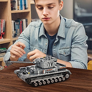 DAHONPA Panzer-Ⅳ Tank Army Building Block(1328 PCS),WW2 Military Historical Collection Model with Soldier Figures,Toys Gifts for Kid and Adult.