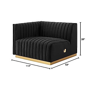 Modway Conjure Sectional, Gold Black