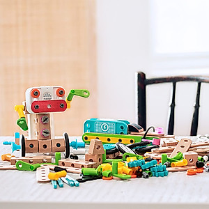 BRIO Builder 34592 - Builder Record and Play Set - 67-Piece Construction Set STEM Toy with Wood and Plastic Pieces and a Sound Recorder for Kids Age 3 and Up