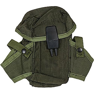 US Military Alice Ammo Pouch Ammunition OD Green (Olive Drab) 30 Round Magazine M16 Rifle Hand Grenade LC-1 Small Arms Case Pouch with Alice Clips LC1