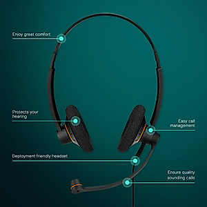 Sennheiser Consumer Audio SC 60 USB ML (504547) - Double-Sided Business Headset | For Skype for Business | with HD Sound, Noise-Cancelling Microphone, & USB Connector (Black)