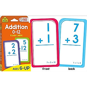 School Zone - Get Ready Flash Cards Addition & Subtraction 2 Pack - Ages 6 to 7, 1st Grade, 2nd Grade, Addition, Subtraction, Early Math, Problem-Solving, and More