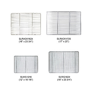 Thunder Group SLWG1216 12" X 16 1/8" Chrome Icing/Cooling Rack With Built-In Feet