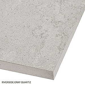 Signature Hardware 953315-60-UM-8 Olsen 60" Free Standing Double Vanity Cabinet Set with Wood Cabinet, Stone Vanity Top and Oval Undermount Sinks - 8" Faucet Holes