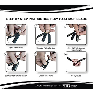 100 BLADES + Facón Professional Traditional Straight Edge Barber Razor - Salon Quality Cut Throat Shavette