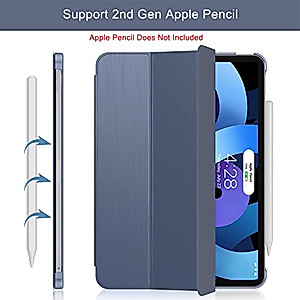 Soke Case for iPad Air 5th Generation 2022/ iPad Air 4th Generation 2020 - [Slim Trifold Stand + 2nd Gen Apple Pencil Charging + Auto Sleep/Wake ], Hard PC Back Cover for iPad Air 10.9 inch,Lavender