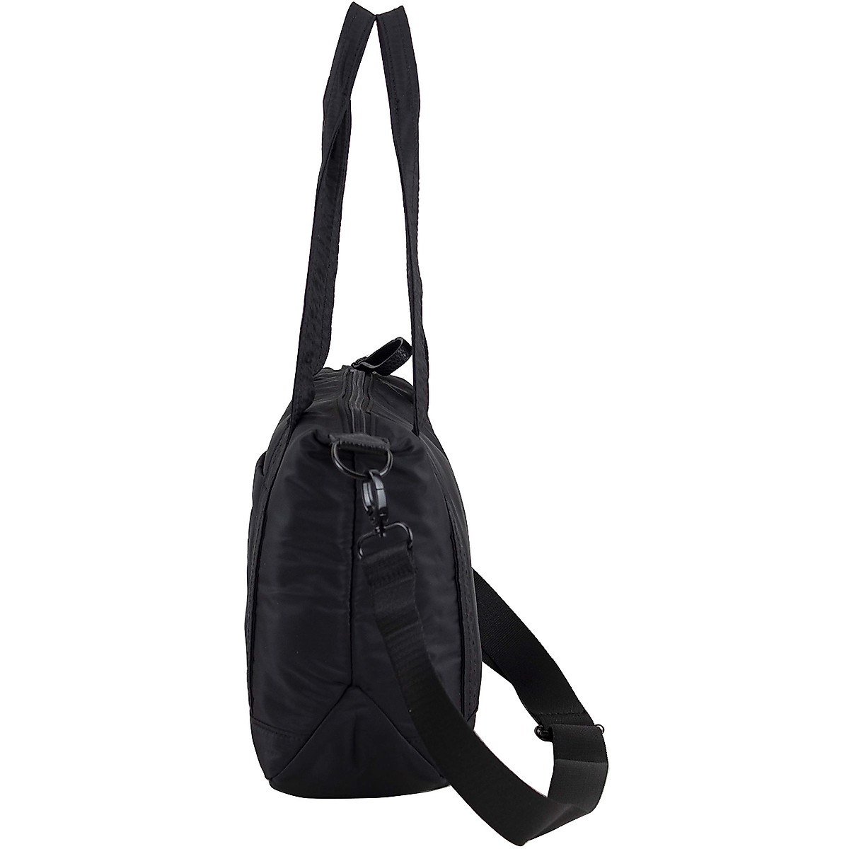 BODHI Metro Soft Puffy Midi Shoulder Bag with Crossbody Strap - Black