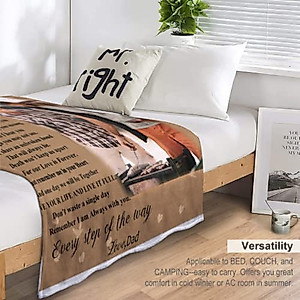 D-Story Custom Memorial Blankets with Photos for Loss of Mother Dad in Heaven, Made in USA, Personalized Sympathy Bereavement Angel Blanket for Funeral | I Never Left You | in Loving Memory Gift