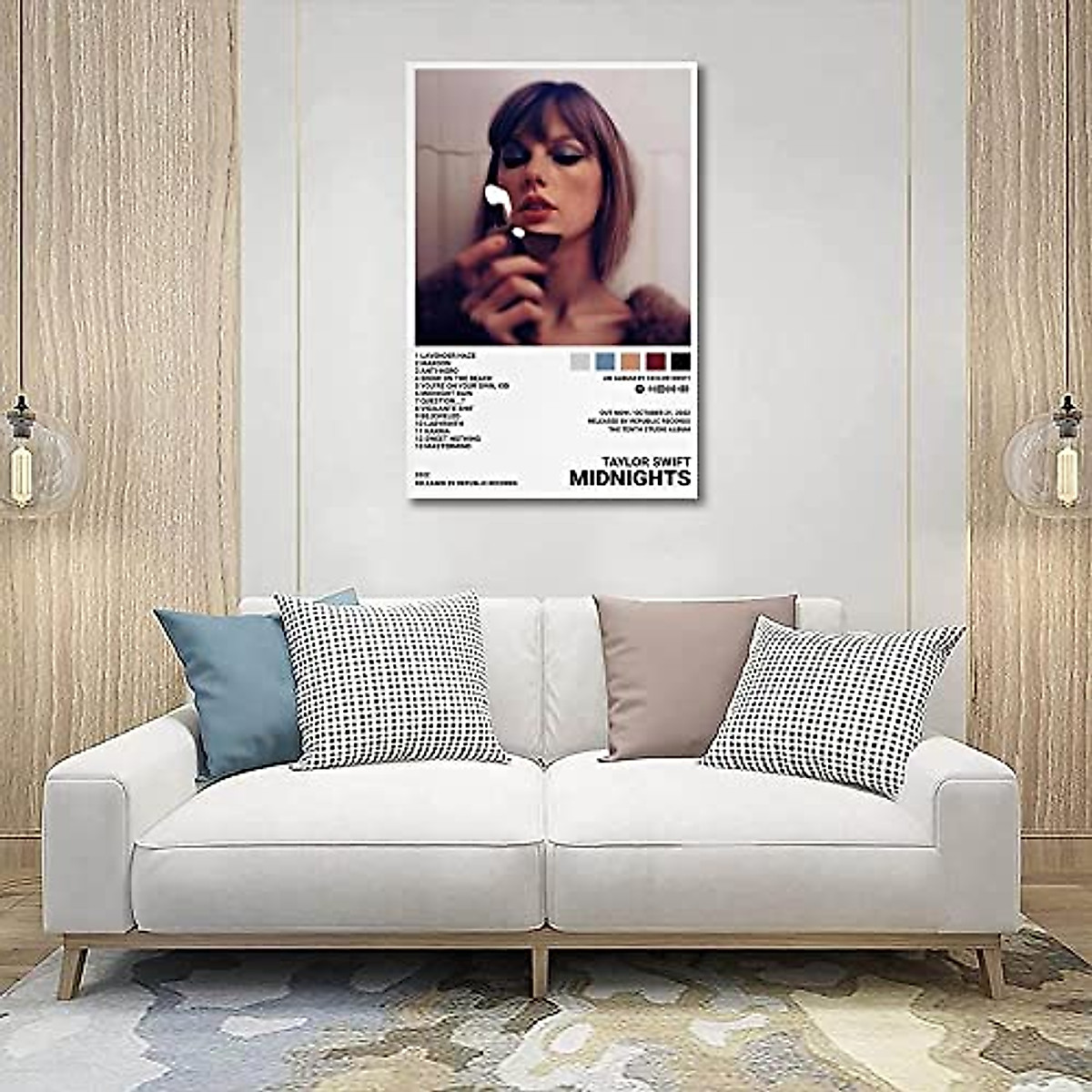 TETOYA Midnights Poster Home Decor Music Album Posters Pop Singer Canvas Wall Art Hanging Picture Print Bedroom Decorative Painting Fans Souvenir Collection Gift 12x18in Unframe