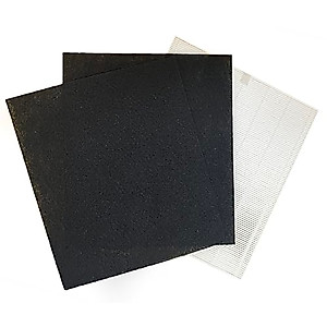 Nispira (1) True HEPA (2) Activated Carbon Replacement Filter Compatible with Coway Airmega 200M Air Purifier AP-1518R, Mighty Air AP-1512HH, 1 Set