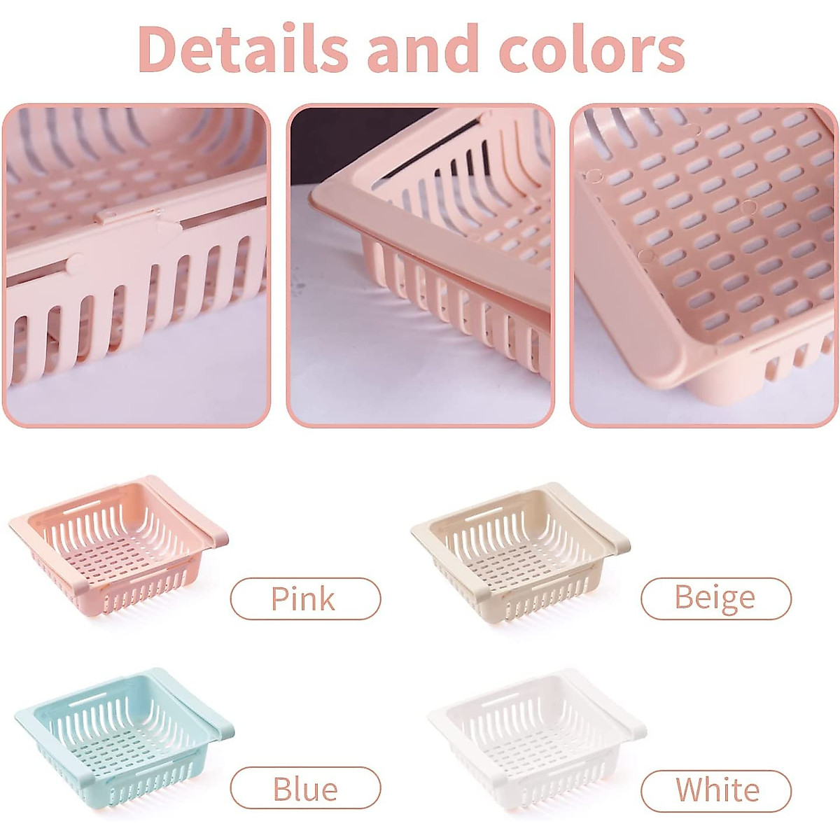 Fridge Organizer Storage Refrigerator Pull Drawer Under Shelf Fridge Organizer Box Kitchen Food Space Saver Shelf