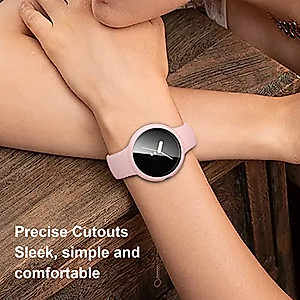 HASDON [2 Pack] Compatible with Google Pixel Watch 2(2023) /Pixel Watch Case with Tempered Glass Screen Protector, Matte Full Coverage Protective Cover Bumper for Google Pixel Watch 2/1