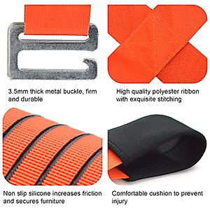 Moving Straps Lifting System Kit Moving Strap with Non-Slip Silicone for 2-Person and Widen Handle Lifting Straps for 1-Person for House-Moving, Furniture, Appliances, Boxes, Heavy Objects Moving