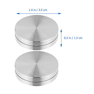DOITOOL 2pcs Dining Table Aluminum Turntable Round Aluminum Rotating Bearing Plate Aluminum Discs Cake Decorating Stand Cake Revolving Cake Turntable Base Ball to Rotate Aluminum Alloy Cd