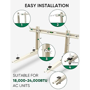Plusluck Mini Split Wall Mounting Bracket for 18000-24000 BTU Mini Split Air Conditioner with Leveler Universal Ductless AC and Heat Pump Systems Outdoor