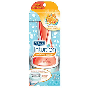 Schick Intuition Revitalizing Moisture Razor for Women with 2 Moisturizing Razor Blade Refills and Tropical Citrus Extracts