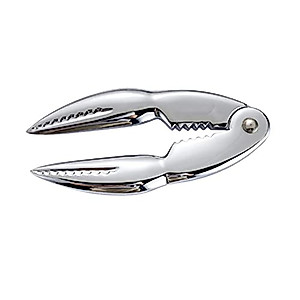 Crab Crackers 1pc Lobster Claw Crab Eating Tools Seafood Tool Set Crab Leg Nut Clips Walnut Clips Sheller Bottle Opener Chestnut Dried Fruit Pecans Silver Walnut Tool Lobster