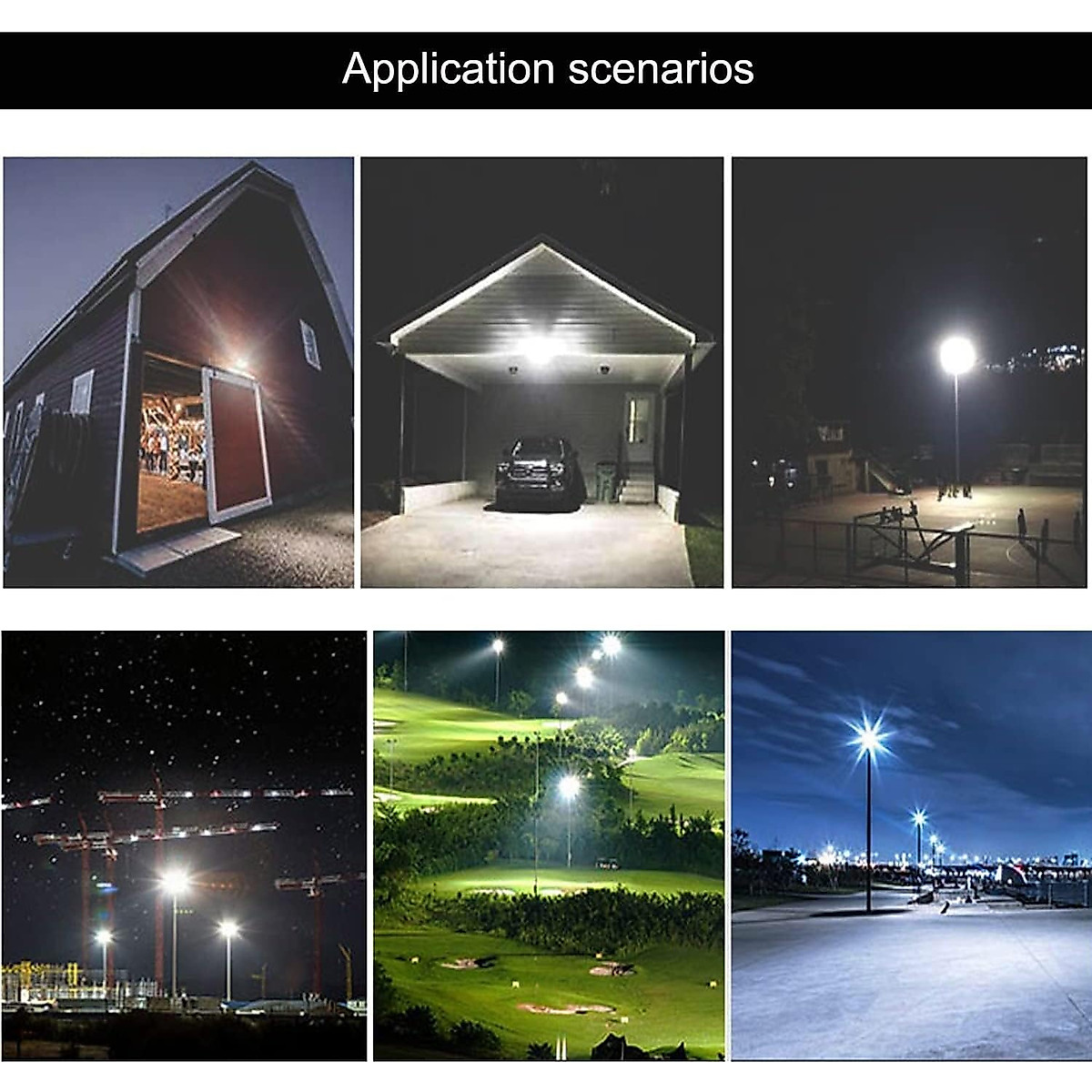 MUCLUD LED Flood Light Outdoor,50W LED Work Light 5500lmwith 6FT US Plug,IP66 Waterproof Exterior Security Lights,6000K Daylight White Outside Floodlights Slim Design for Playground Yard 1Pack