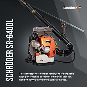 Schröder Backpack Leaf Blower - Backpack Blower - Gas Leaf Blower - SR-6400L - 3.7 HP Engine