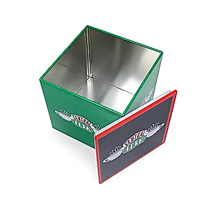 Friends Central Perk 4-Inch Tin Storage Box Cube Organizer with Lid | Basket Container, Cubby Cube Closet Organizer, Home Decor Playroom Accessories | Nostalgic Gifts And Collectibles