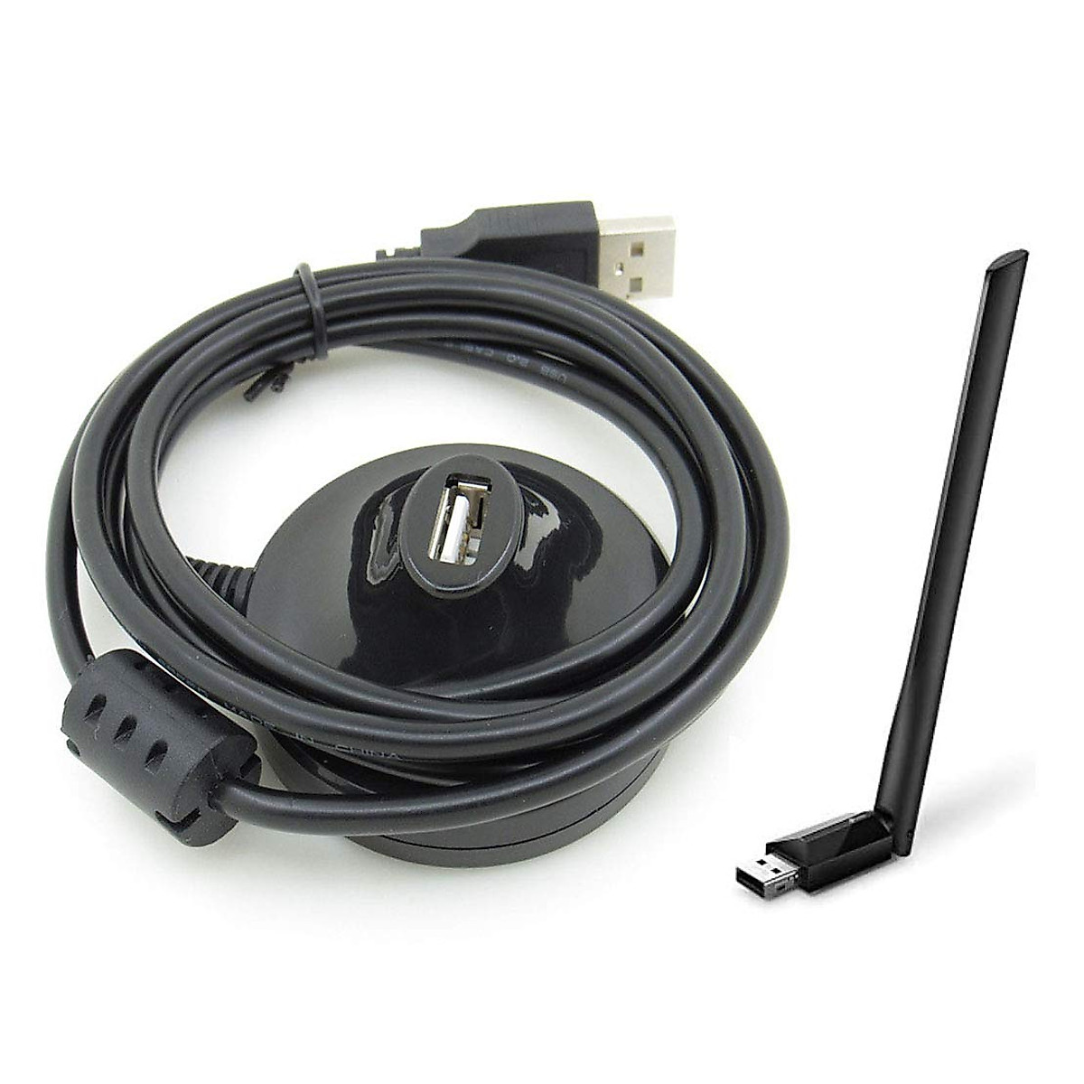 USB WiFi Adapter Extension Cable with Pedestal- Desktop Vertical Base Extension Cable Cradle USB2.0 Base Dock Holder for USB WiFi Adapter,Wireless Network Adapter,Antenna