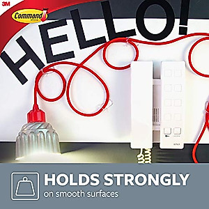 Command Medium Cord Clips, Clear, 4-Clip