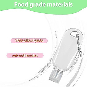 Set of 3 Portable Hot Sauce Keychain Bottles - Mini Ketchup Containers for On-The-Go - Refillable Travel Size Hot Sauce Keychain, 2oz/50ml Bottles