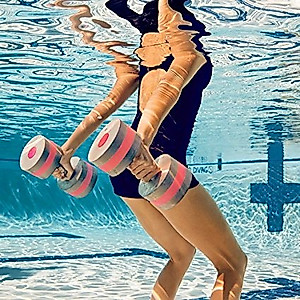 BigBoss Sports Aquatic Exercise Dumbbells Aqua Fitness Barbells Exercise Hand Bars-Set of 2