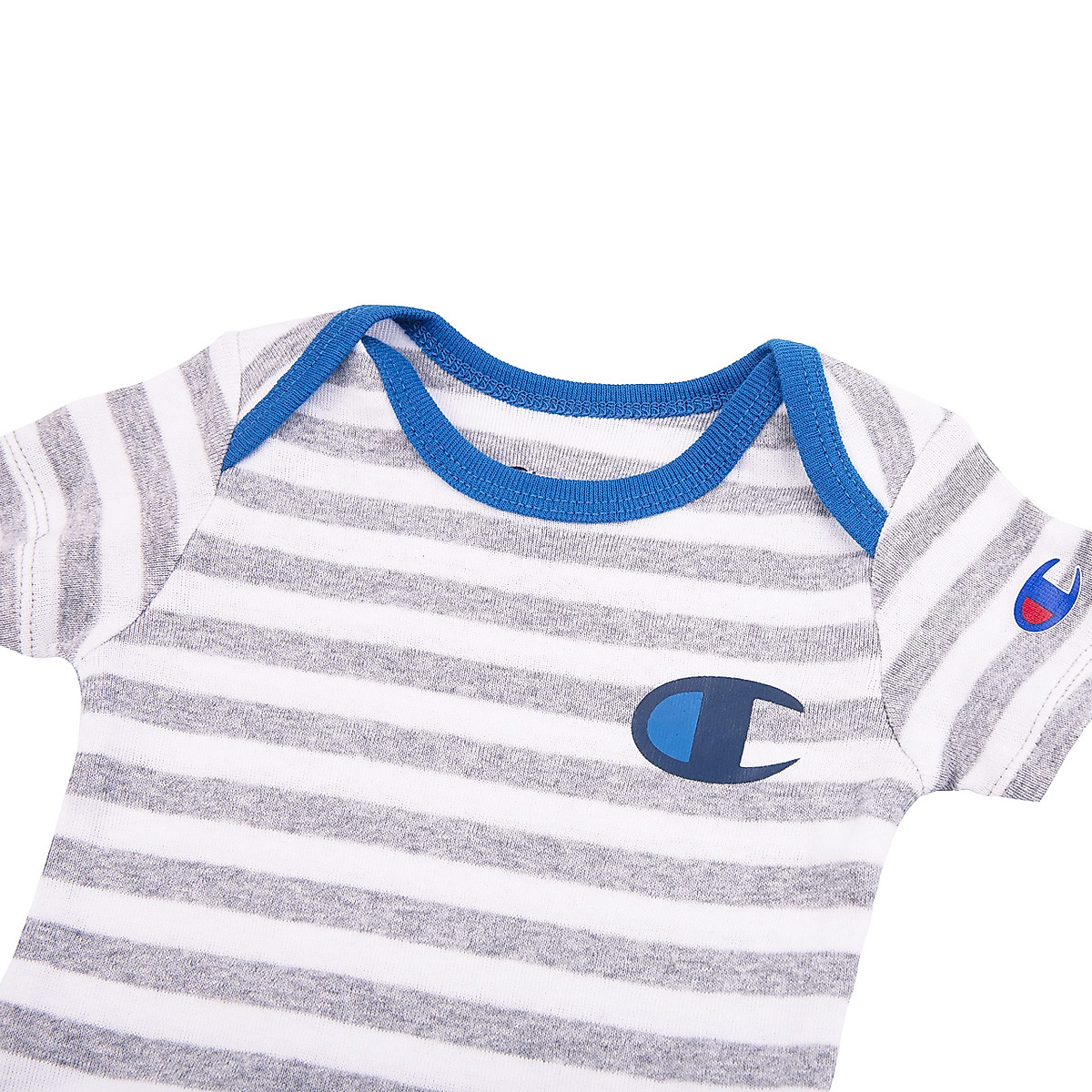 Champion baby girls Champion Unisex 3pk 5pk Short Sleeve Or Long Sleeve Infant Body Suit in Multiple Colors, Si and Toddler T Shirt Set, Shortsleeve5pk-blue 423, 0-6 Months US