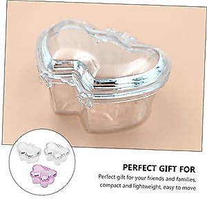 Kisangel 3pcs box Containers Decorative Organizer Holder Practical Plastic Trinket Art Desktop Bead Multi-purpose Multifunction Case Base Shape Candy Butterfly Cosmetic Nail Mini Small