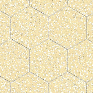 SomerTile FCD10VCYW Venice Hex Yellow 8-5/8" x 9-7/8" Porcelain Floor and Wall Tile