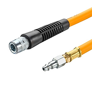 AIRZILLA Steel Retractable Air Hose Reel 3/8" Inch x 50' Feet Hybrid Polymer Hose, Heavy Duty Air Hose Reel included Auto Rewind Reel | Quick Air Coupler | Heavy Duty Steel Frame