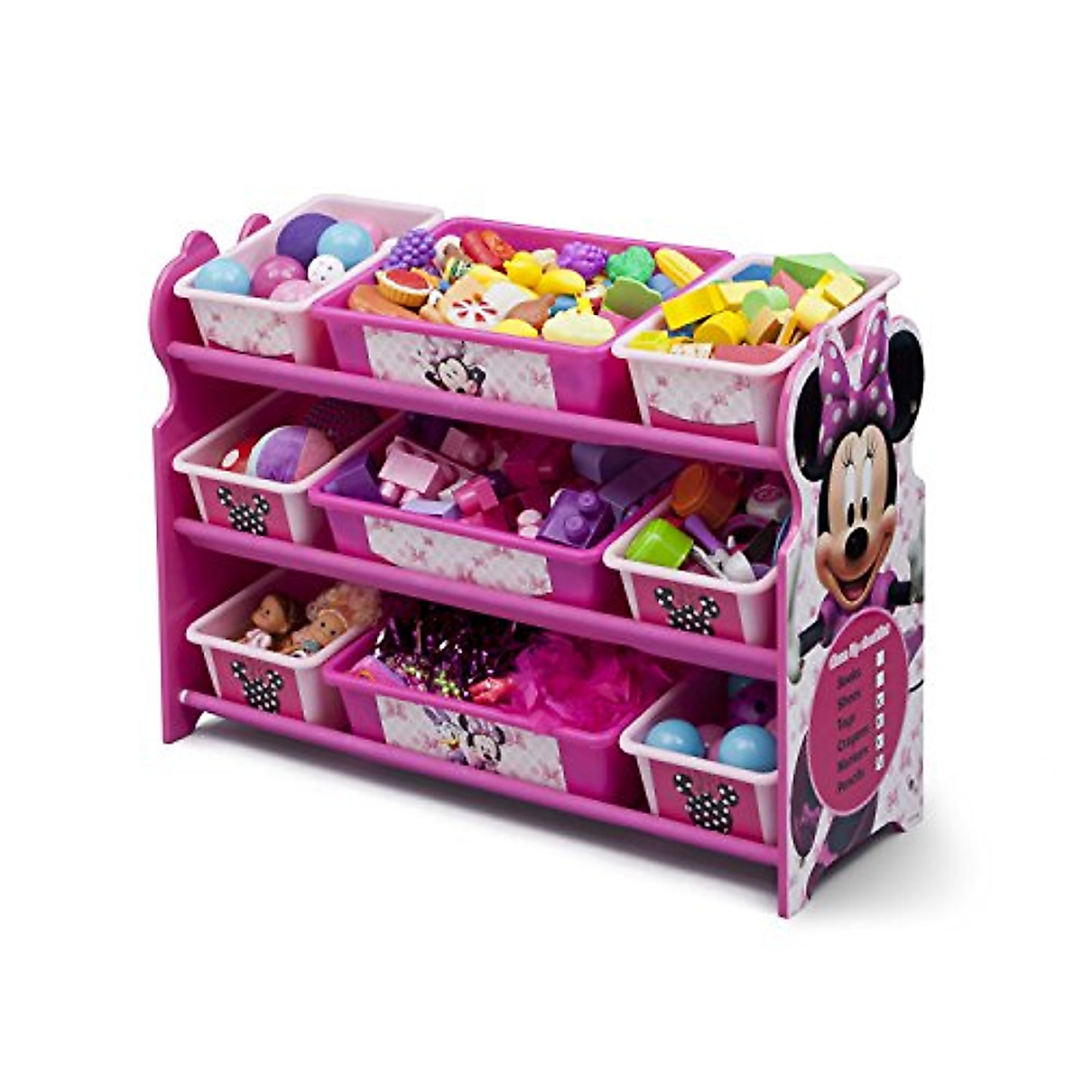 Delta Children 9 Bin Plastic Organizer, Disney Minnie Mouse