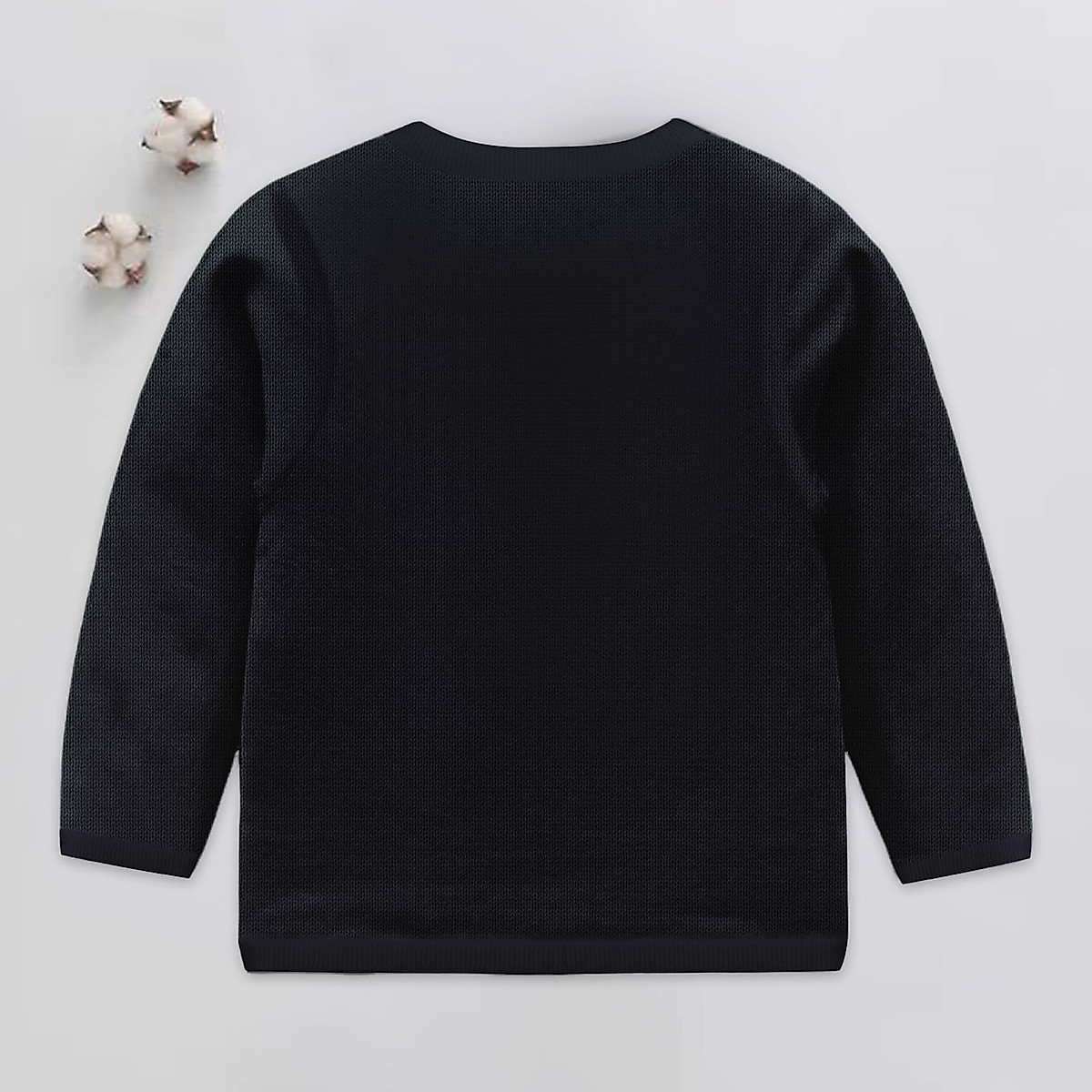 Baby Boys Girls Button-Down Cardigan Toddler Cotton Knit Sweater Black 90