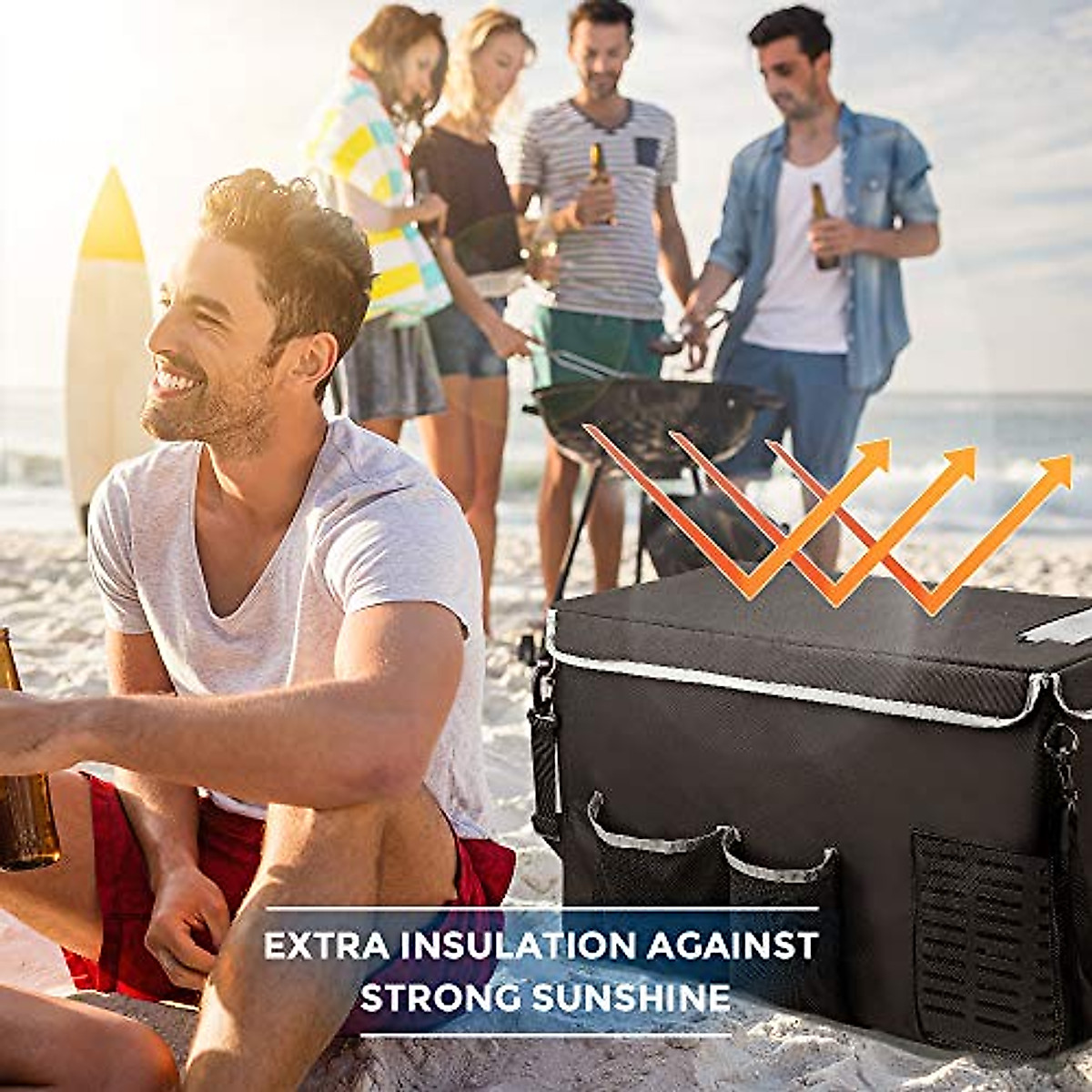 JOYTUTUS Insulated Protective Cover for 26 Quart / 25L Portable Refrigerator Fridge Freezer