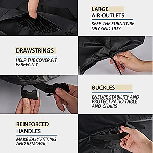 420D Square Patio Furniture Covers, Patio Sofa Cover, Outdoor Furniture Cover, Outdoor Sofa Couch Chair Table Sectional Cover with Attachment Strap, Air Vent, Handle (Rectangle 78.7x63x27.5in)