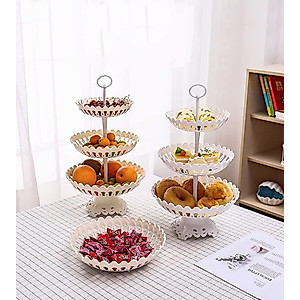 ZHUHW Household Multi-Layer Fruit Plate Table Bowl Creative Nordic Style Snack Plate Fruit Basket Tableware (Color : D, Size : 46 * 15.5cm)