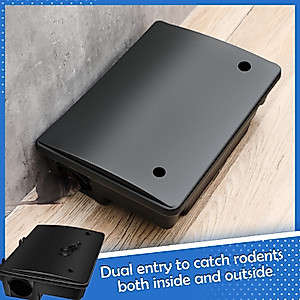 Qualirey Large Rat Bait Station with Key Rat Bait Station Traps Reusable Mouse Traps Smart Tamper Proof Cage House Heavy Duty Bait Boxes for Rodents Outdoor Rats Mice, Bait not Included(8 Pcs)